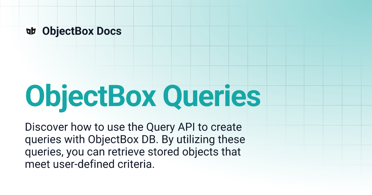 Objectbox Queries Objectbox Docs