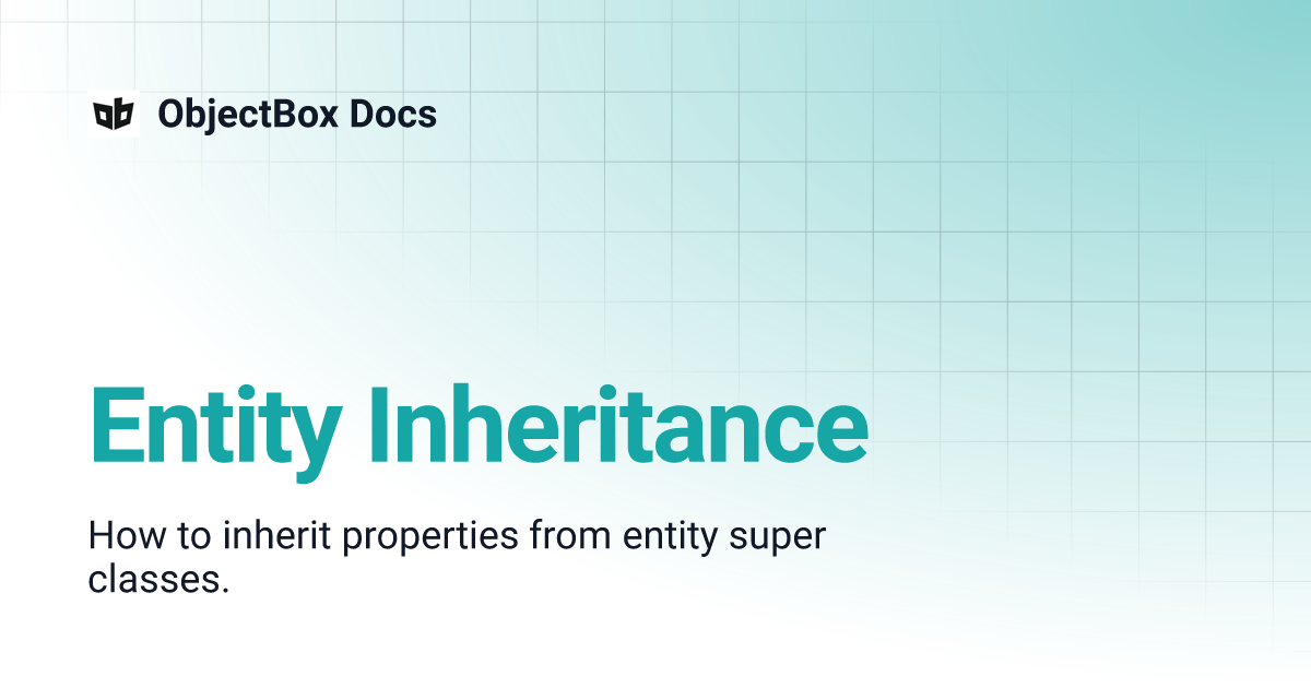 Entity Inheritance Objectbox Docs 7079